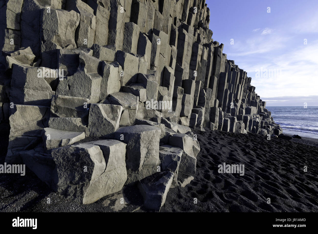 Reynisdrangar Are Basalt Sea Stacks Situated Under The Mountain ...