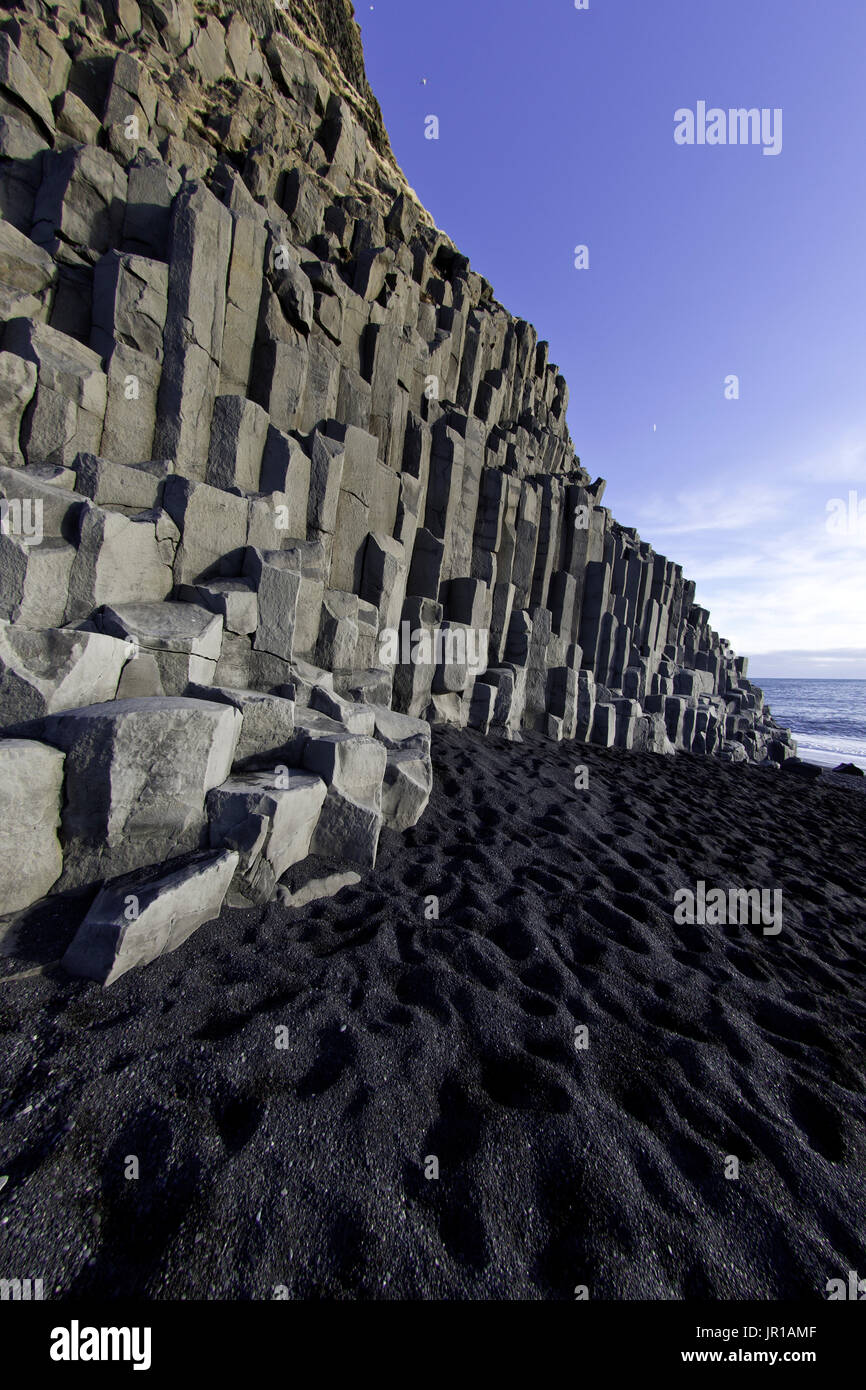 Reynisdrangar are basalt sea stacks situated under the mountain ...