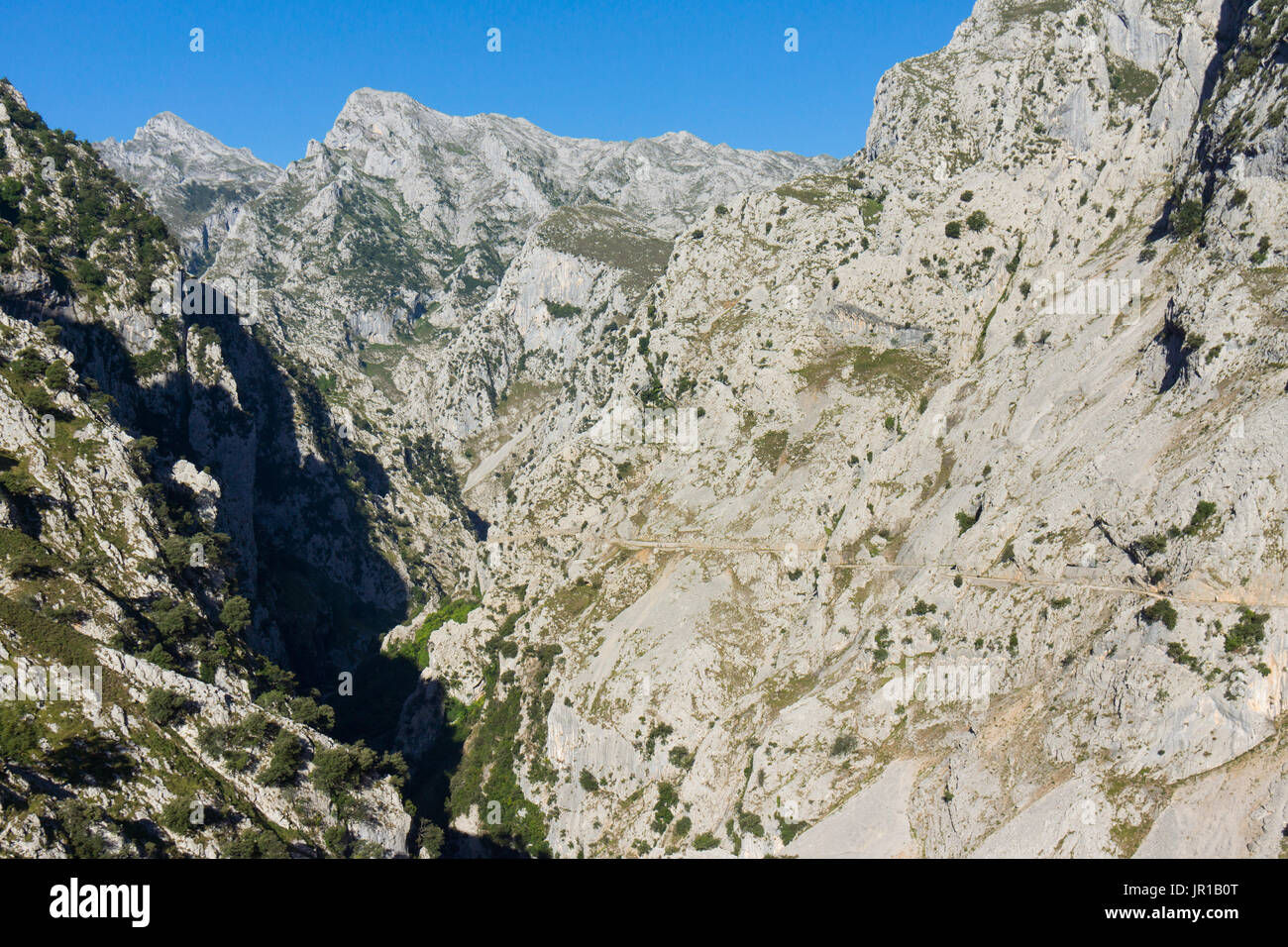 The cares gorge, Garganta del Cares, is famous for its walking route ...
