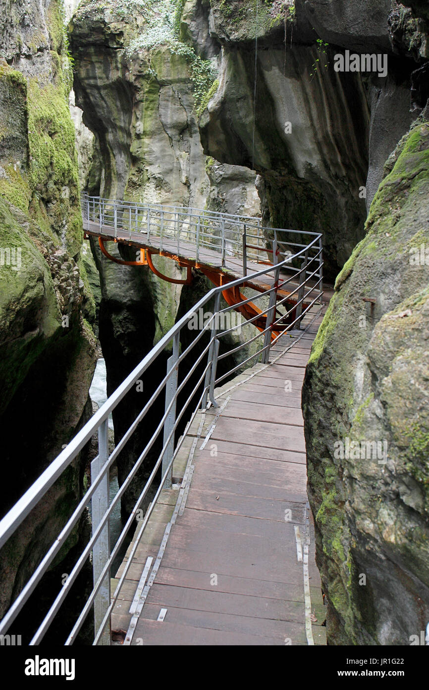 Le Fier Gorges, a rearranged natural site in Lovagny (74 Stock Photo ...