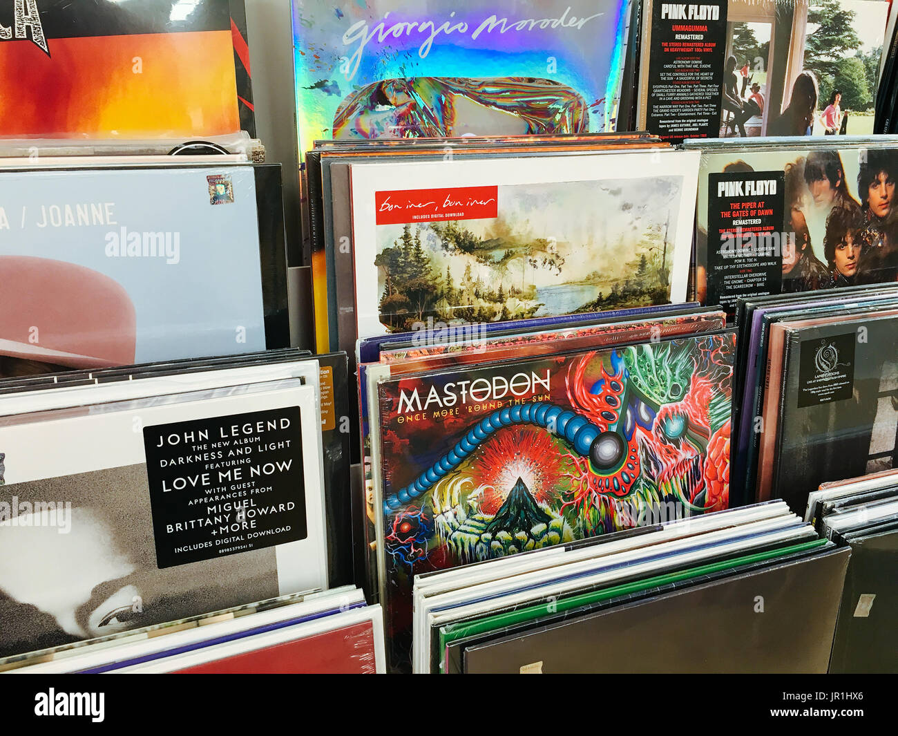 BUCHAREST, ROMANIA - MAY 06, 2017: Vinyl Record Cases Of Famous Music ...