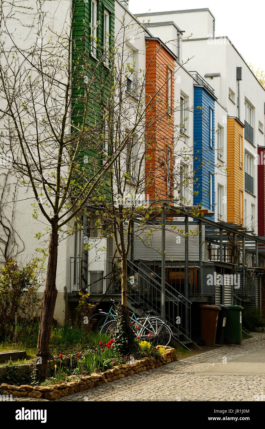 Eco-district Vauban, Freiburg, Baden Wurttemberg, Germany Stock Photo ...
