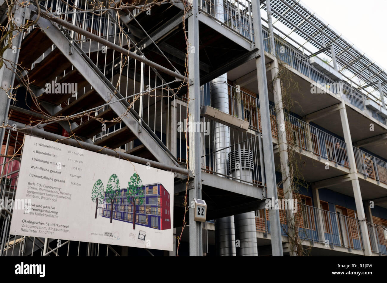 Positive Energy House, eco-district Vauban, Freiburg, Baden Wurttemberg ...