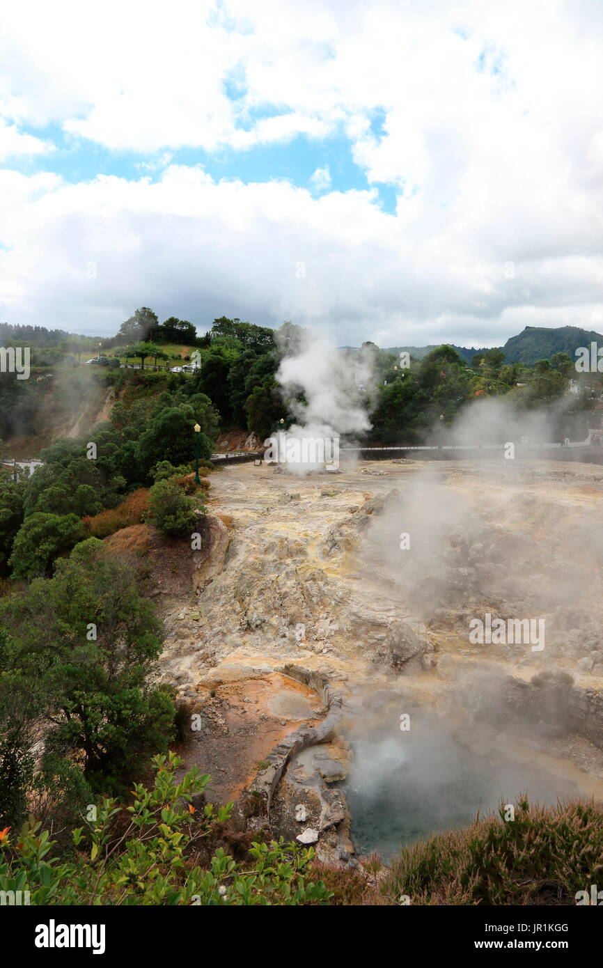 Discharges of water and hot mud and fumaroles, Volcanic phenomena ...