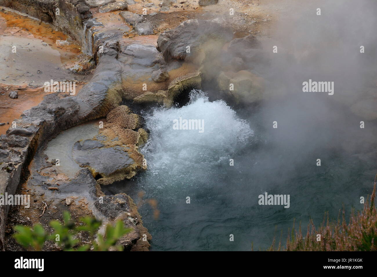 Discharges of water and hot mud and fumaroles, Volcanic phenomena ...