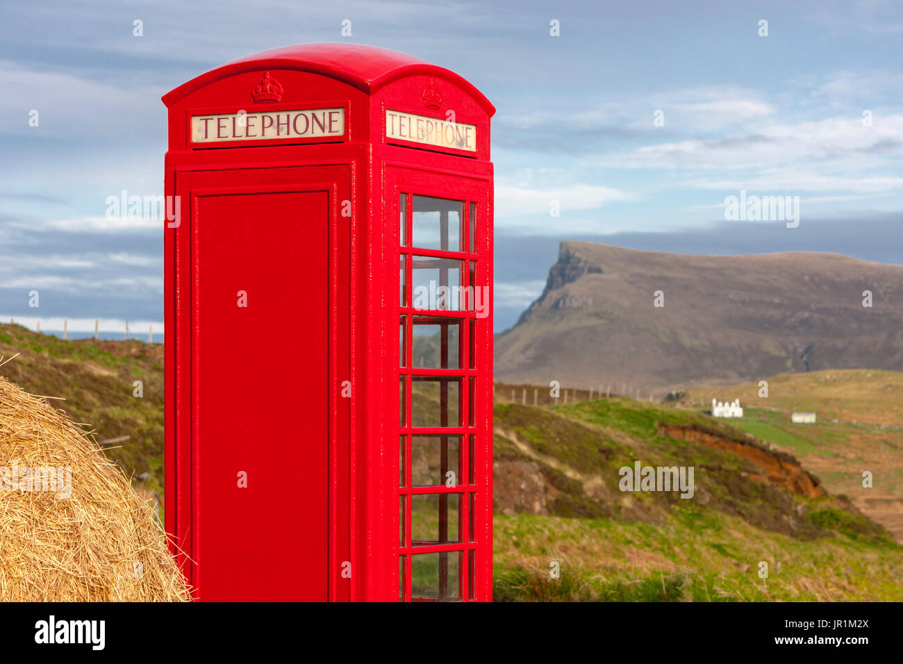 Red telephone booth, Skye, Hebrides, Scotland Stock Photo - Alamy