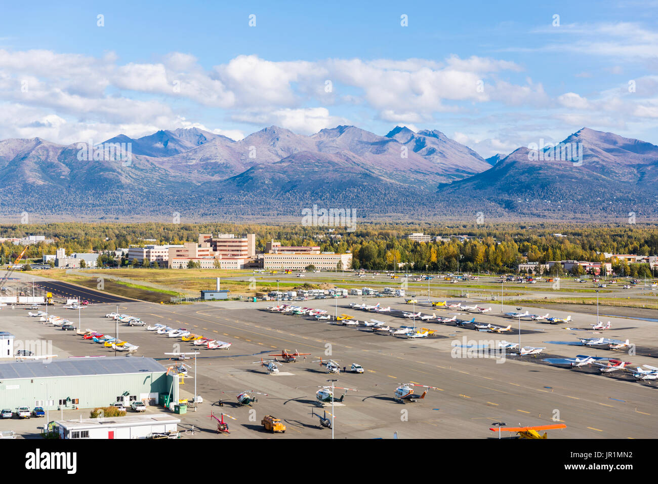 View Overlooking Merrill Field Municipal Airport And Alaska Regional ...