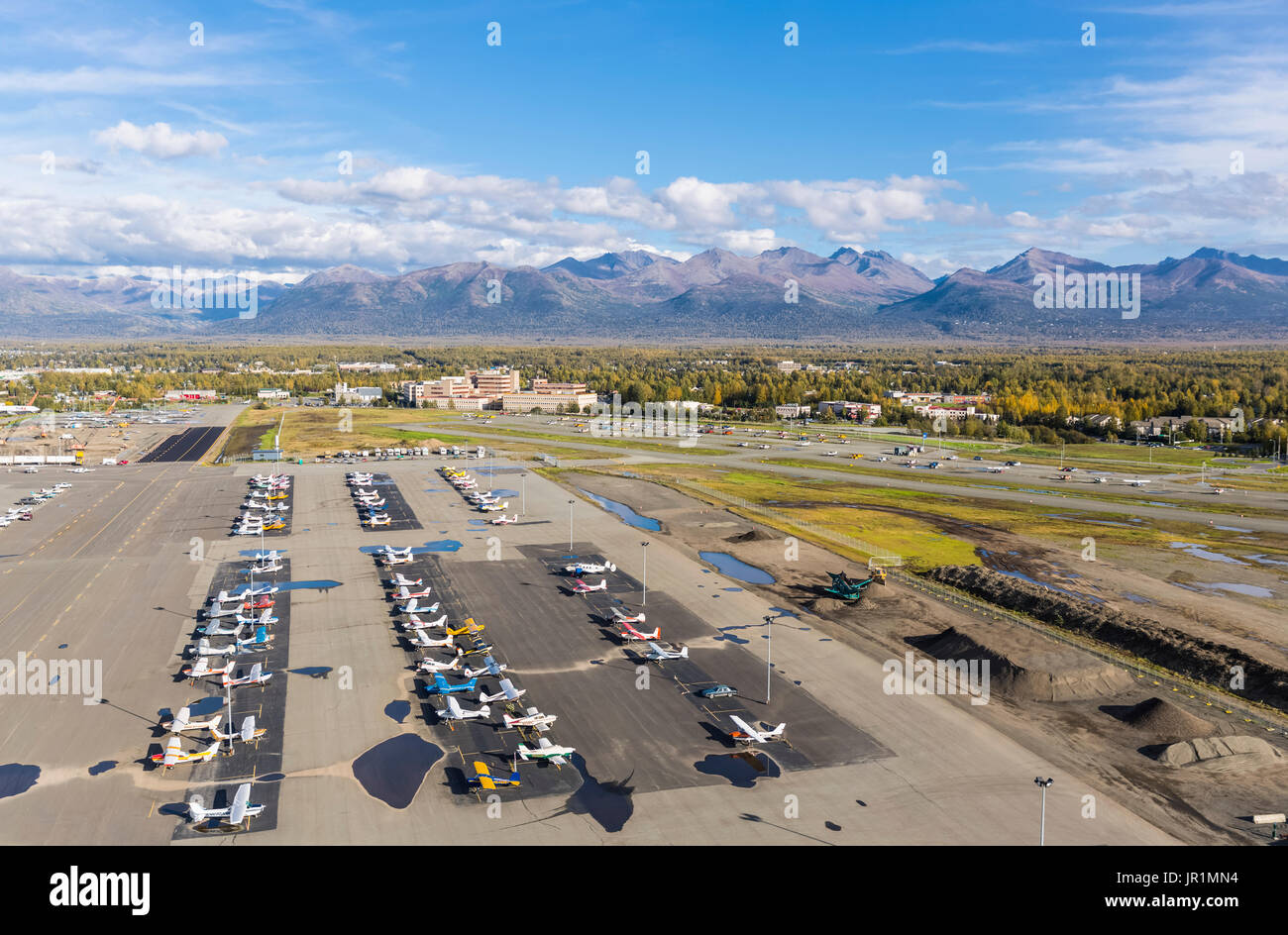 View Overlooking Merrill Field Municipal Airport And Alaska Regional ...