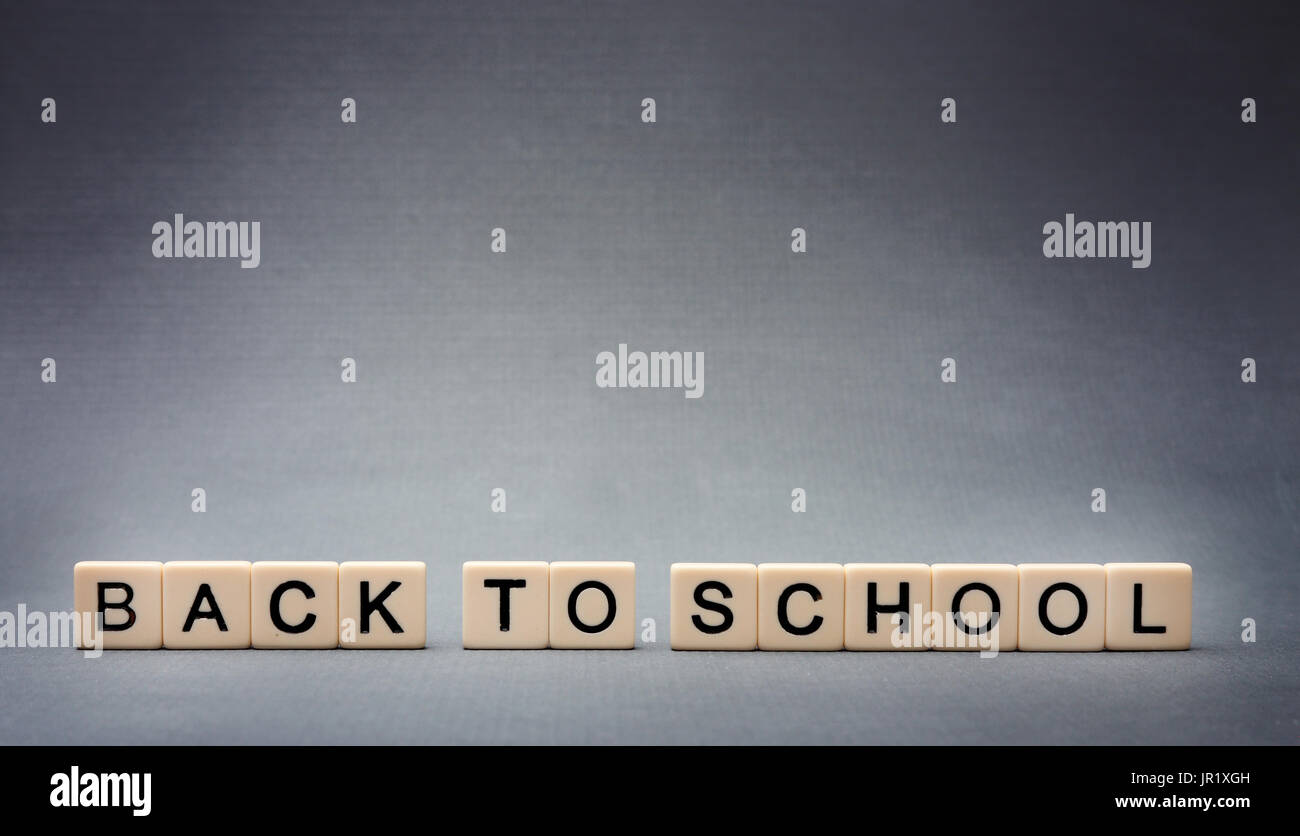 Back school spelled out on hi-res stock photography and images - Alamy