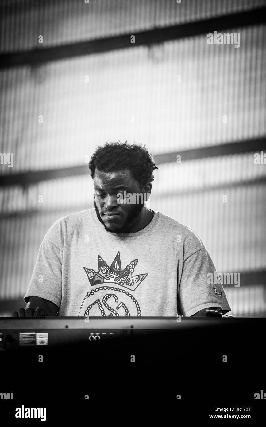 BAS performing at a music festival in British Columbia Canada in black ...