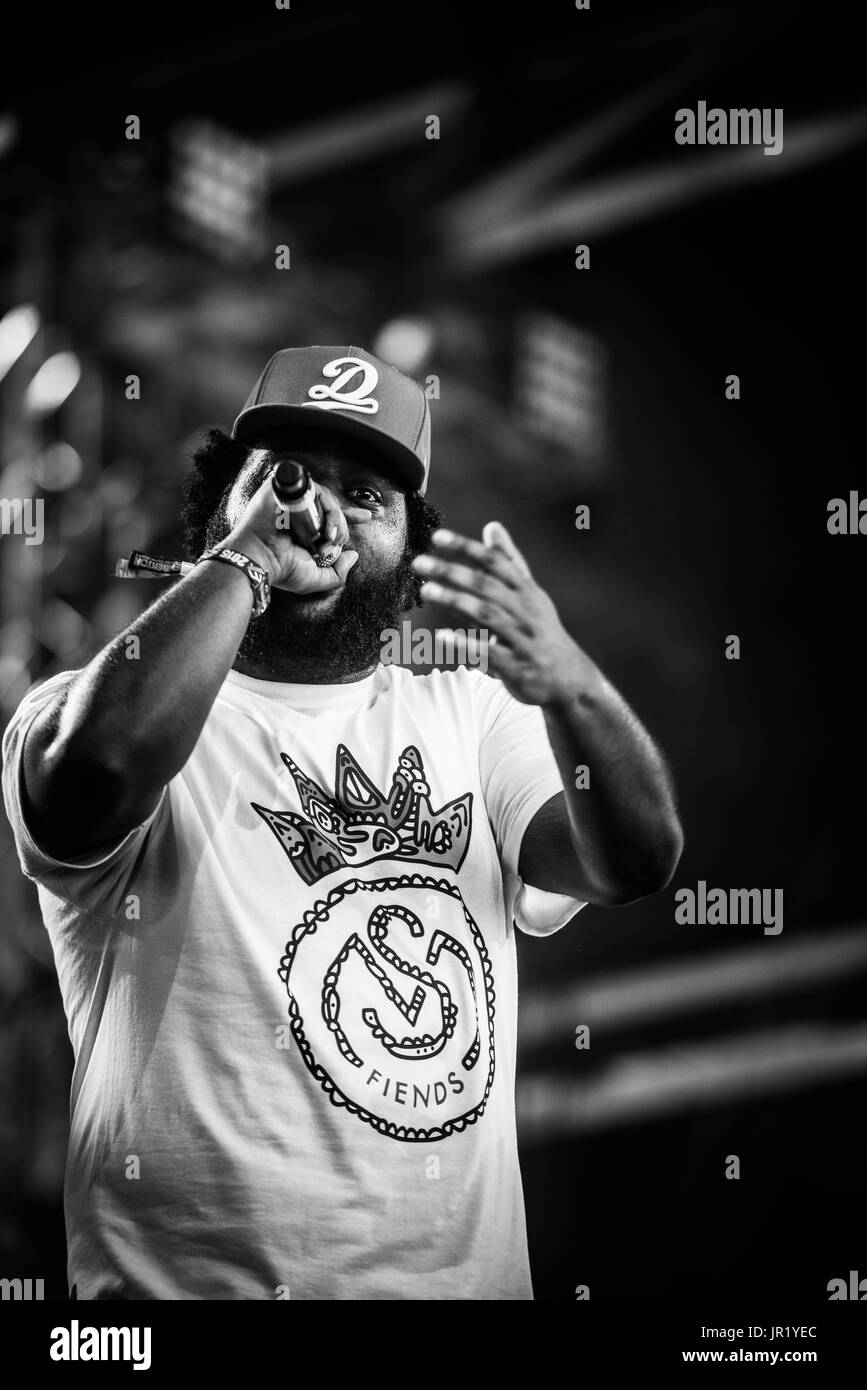 BAS performing at a music festival in British Columbia Canada in black ...