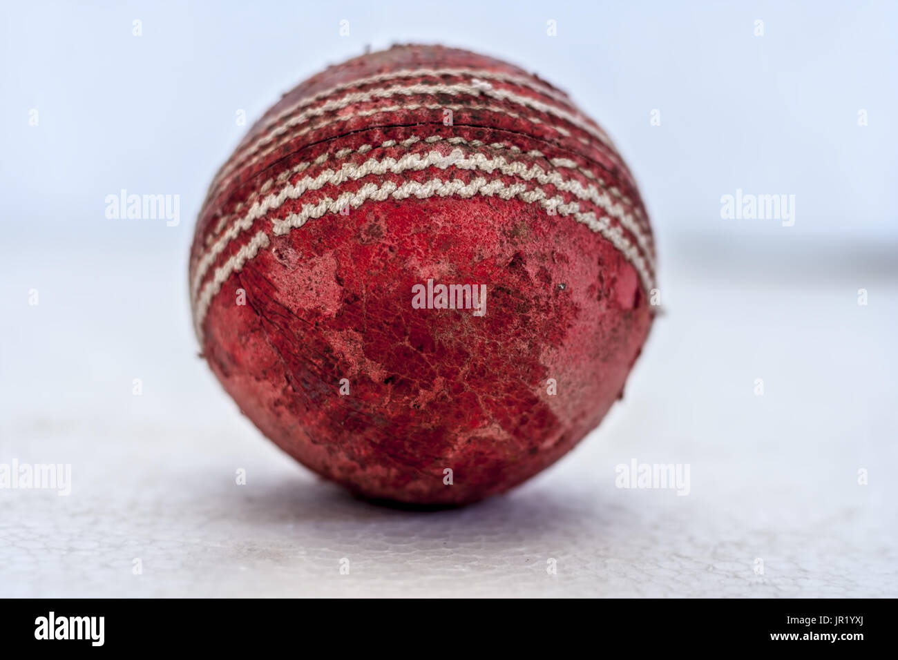 Rough leather red season ball of cricket isolated on white Stock Photo ...