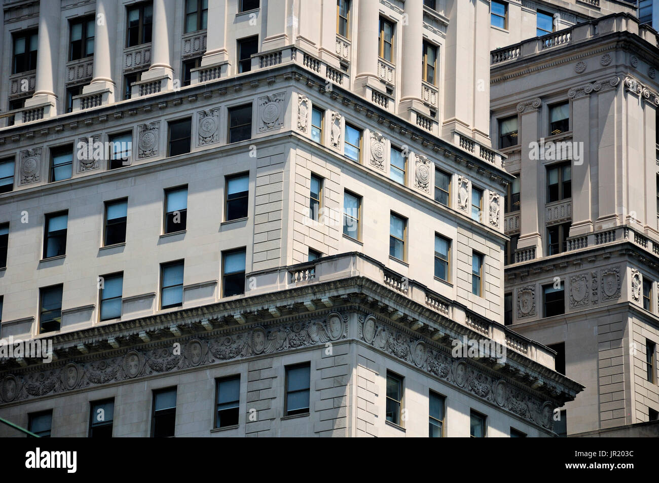 Generic architecture and buildings in lower manhattan in New York City ...