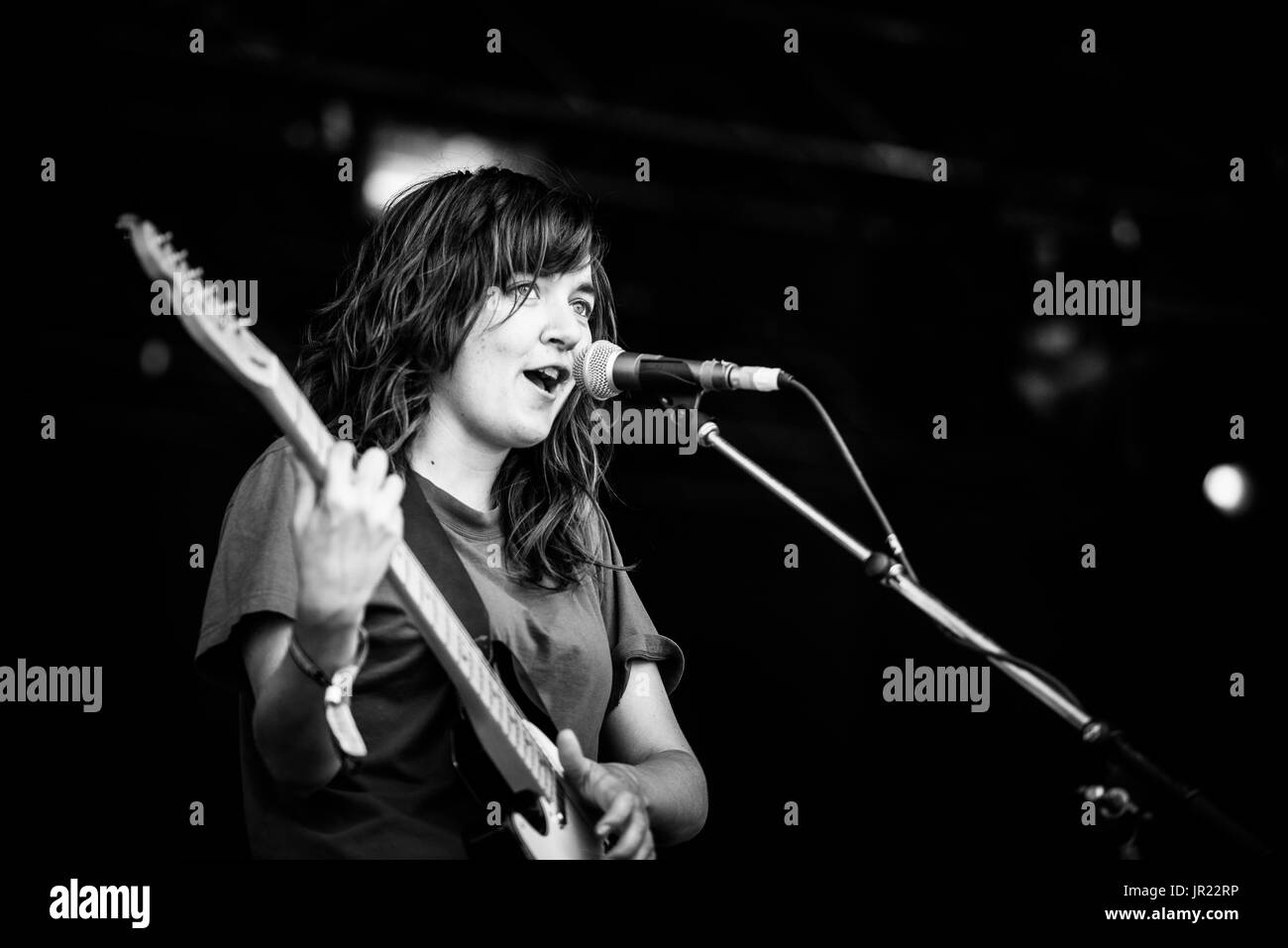 Courtney Barnett performing at a music festival in British Columbia ...