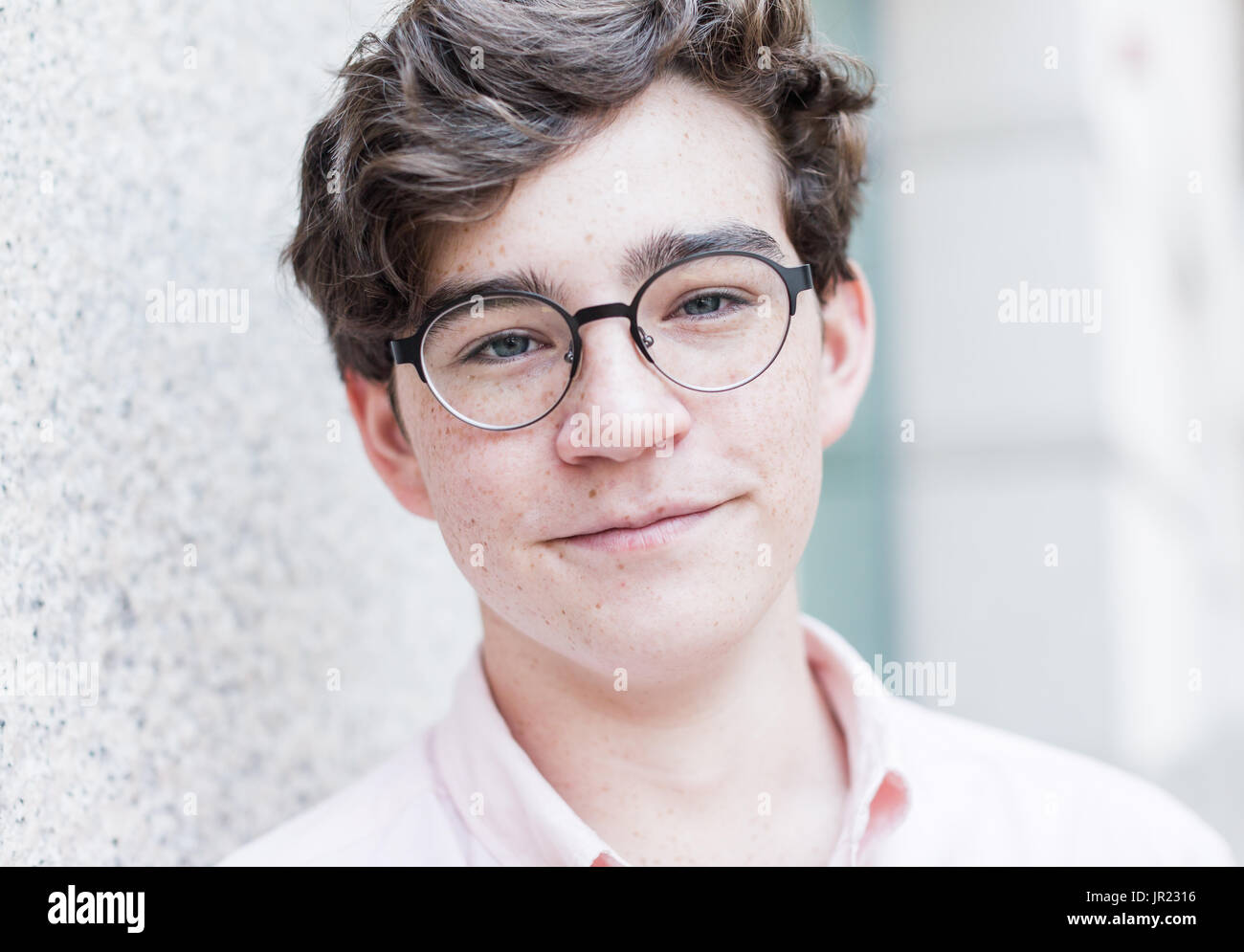 Portrait of typical american teenager in last year of high school Stock ...