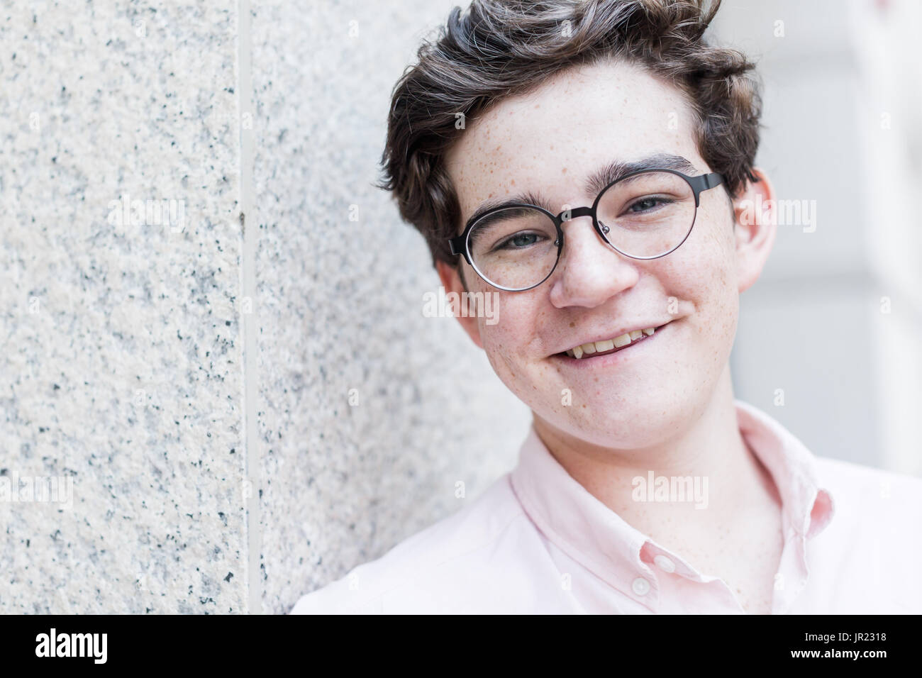 Portrait of typical american teenager in last year of high school Stock ...