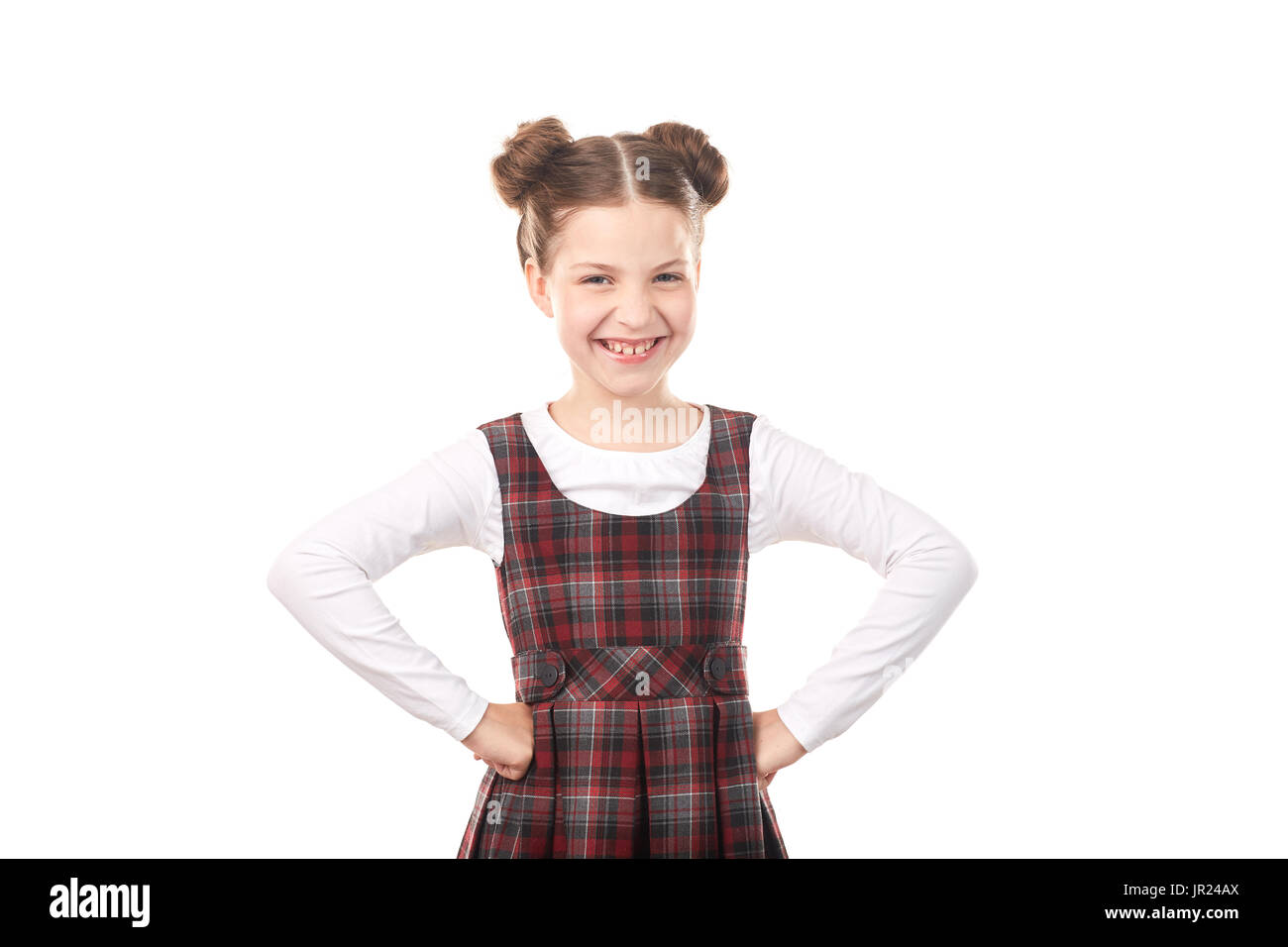 Happy and confident school girl Stock Photo - Alamy