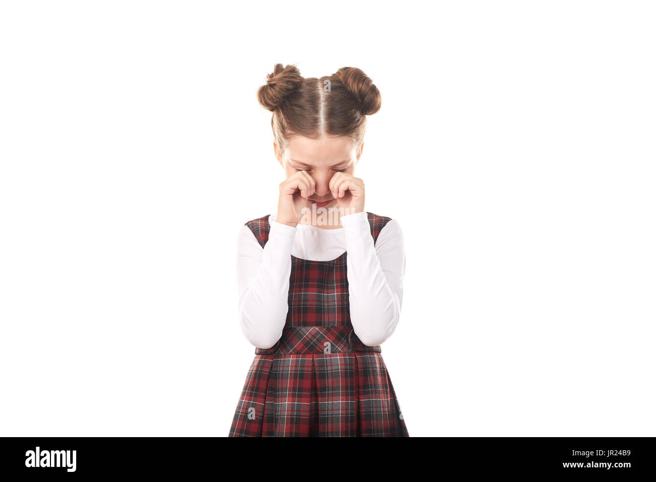 School girl crying Stock Photo - Alamy