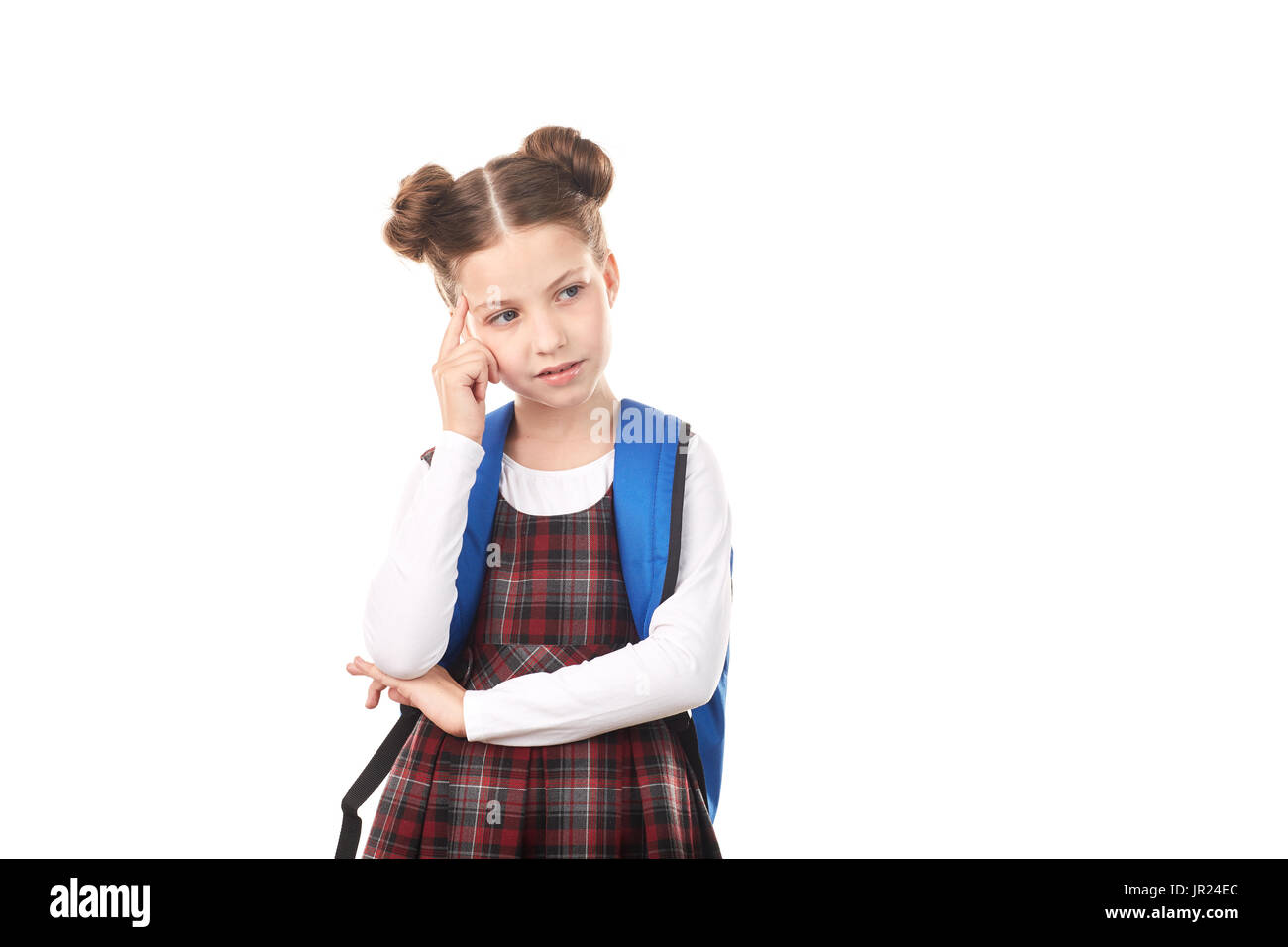 School girl thinking Stock Photo - Alamy