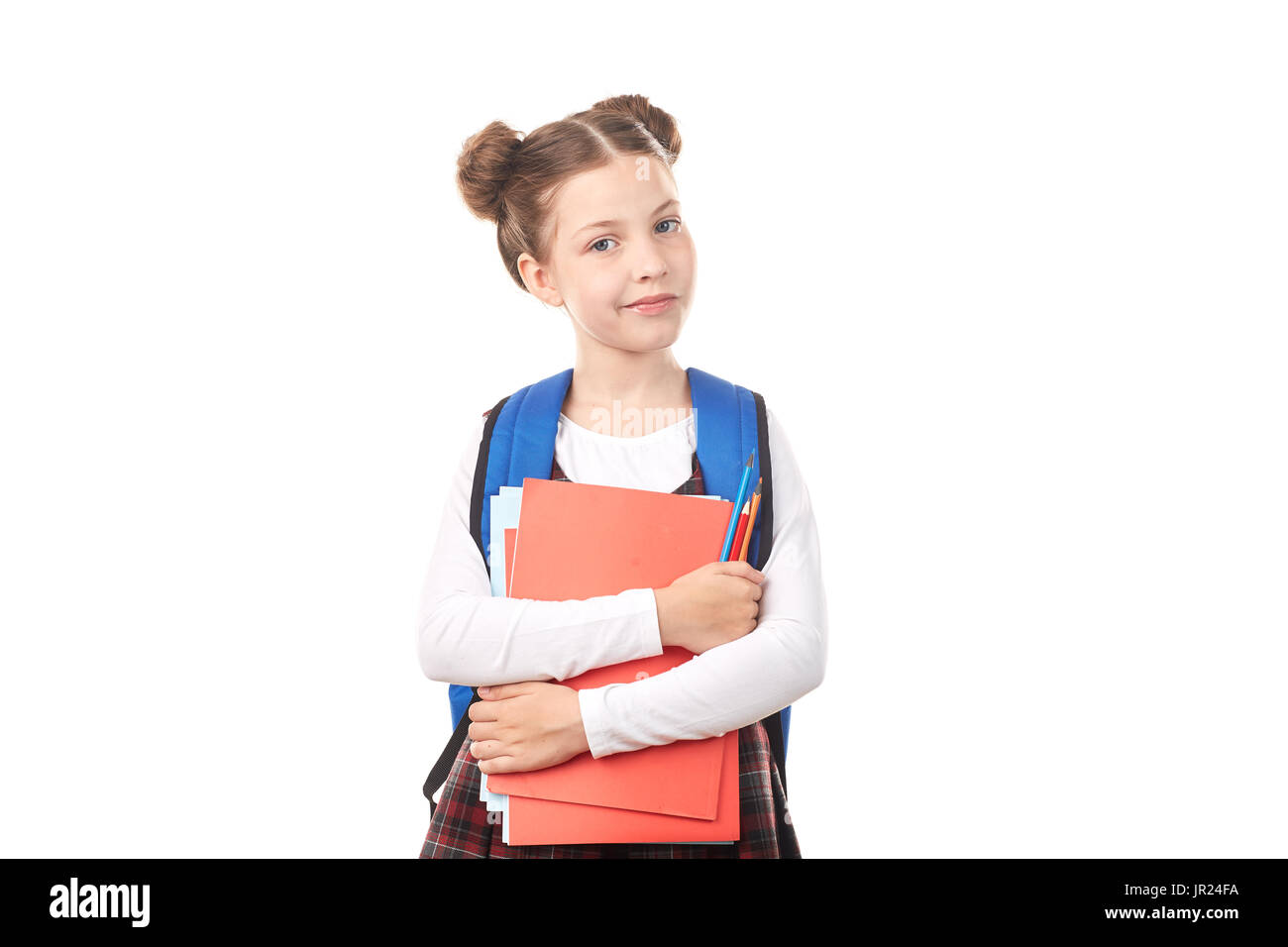 School girl with books Stock Photo - Alamy