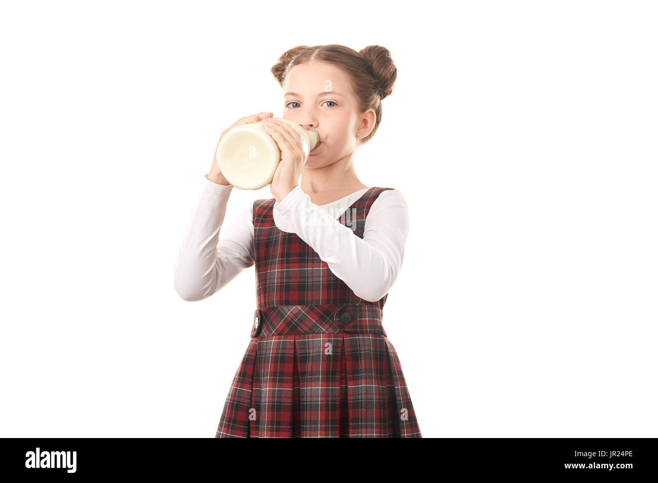 Student girl drinking milk hi-res stock photography and images - Alamy