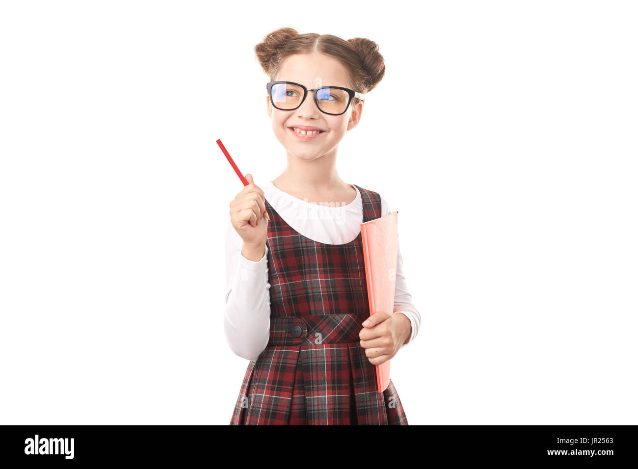 Nerd kid white background hi-res stock photography and images - Alamy