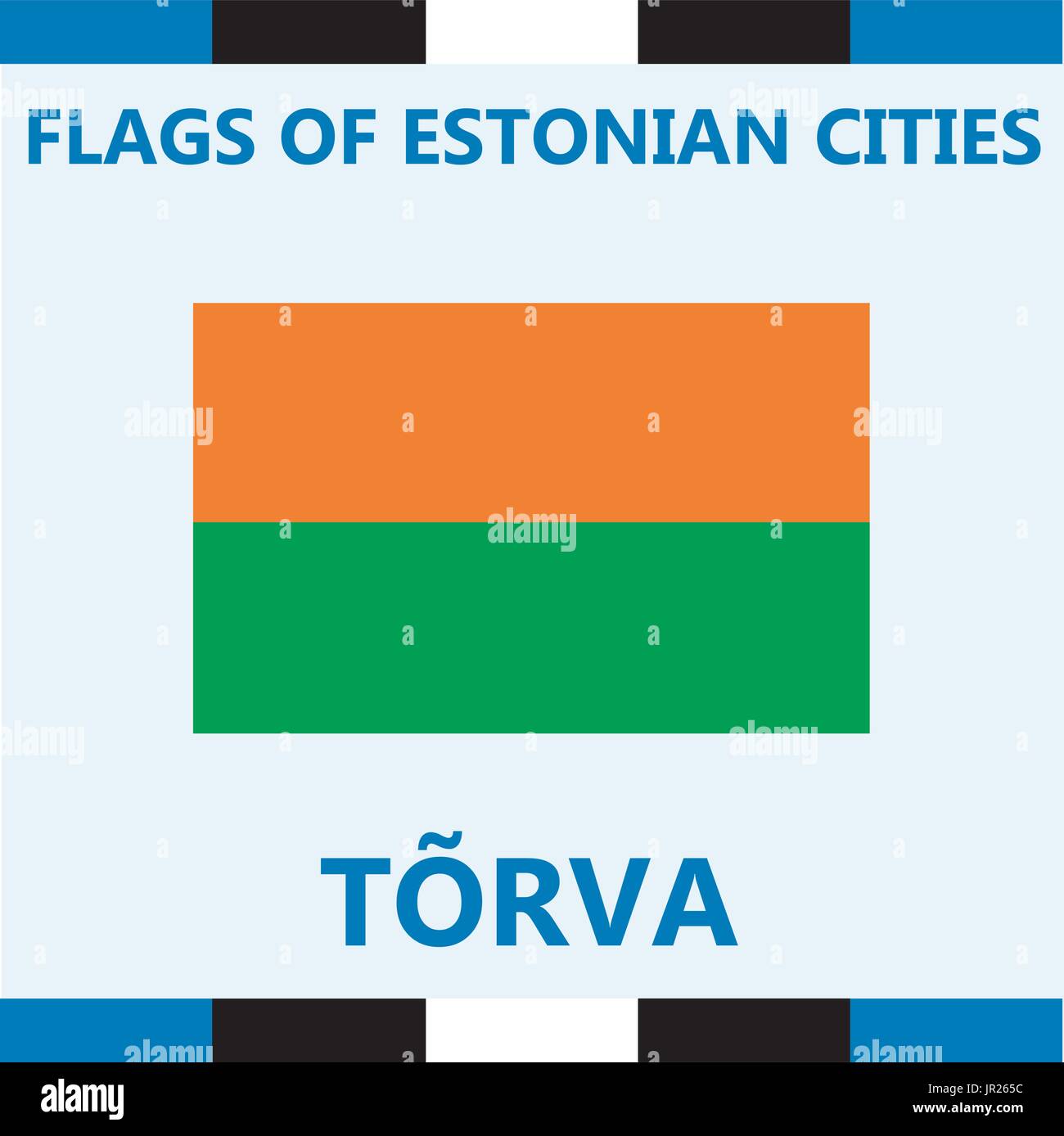 Flag of Estonian city Torva Stock Vector Image & Art - Alamy