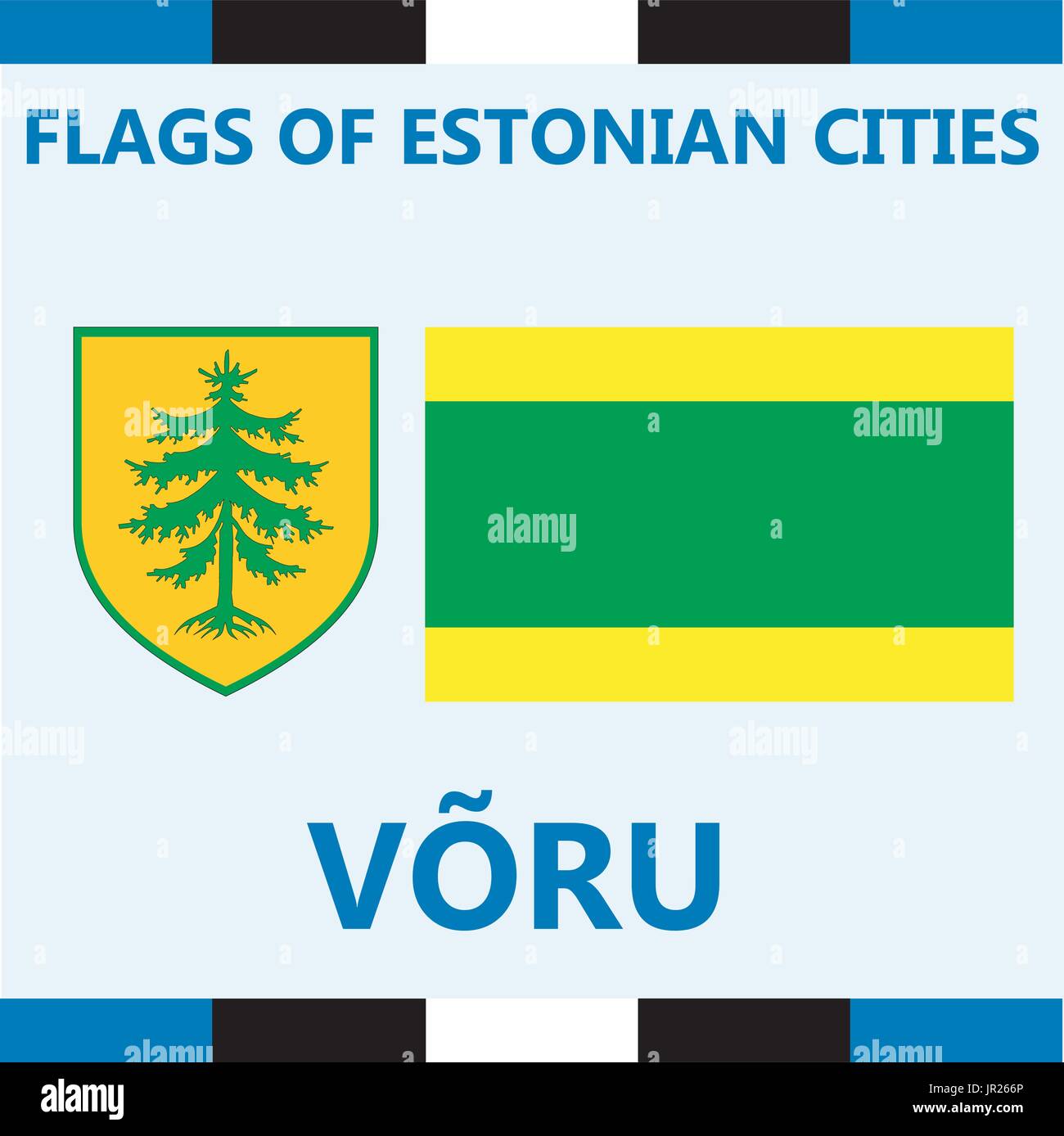 Flag of Estonian city Voru Stock Vector Image & Art - Alamy
