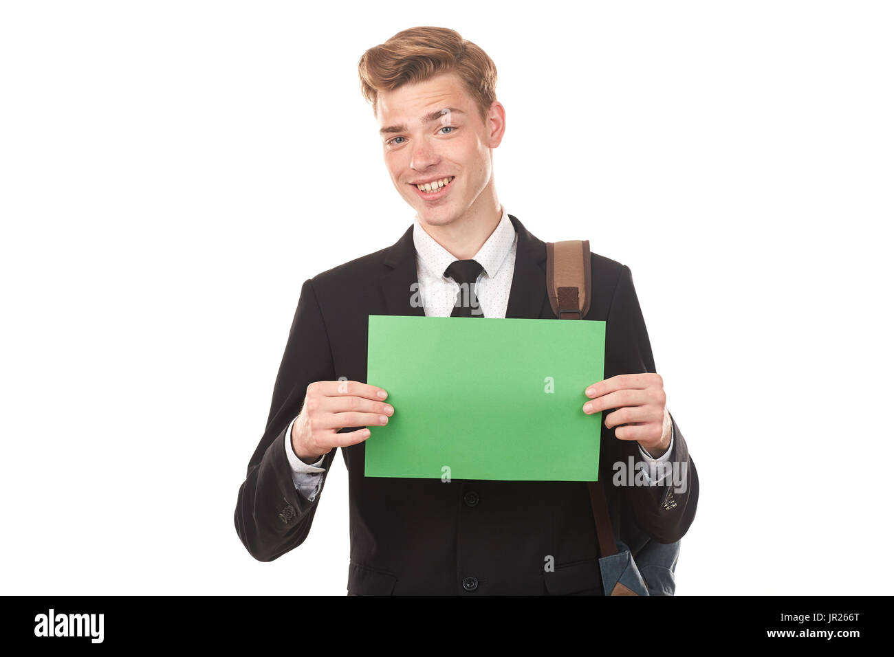 Student with blank paper Stock Photo - Alamy