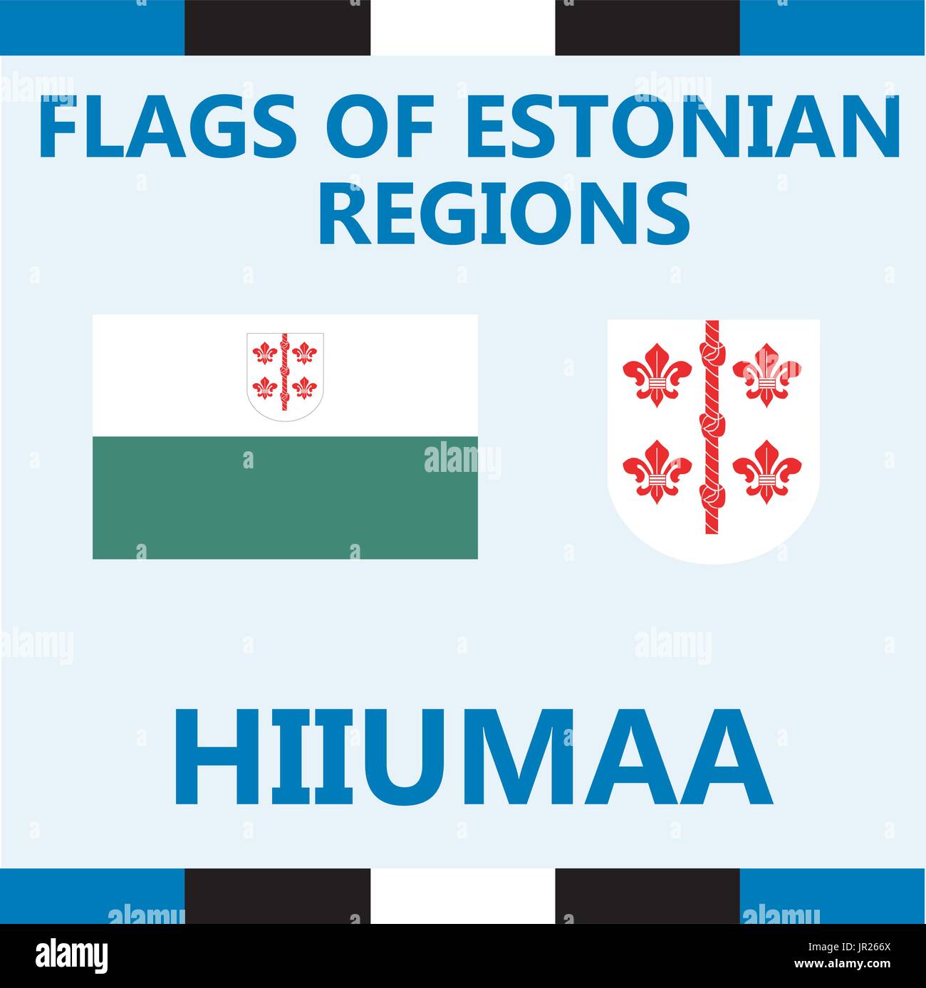 Flag of Estonian region Hiiumaa Stock Vector Image & Art - Alamy