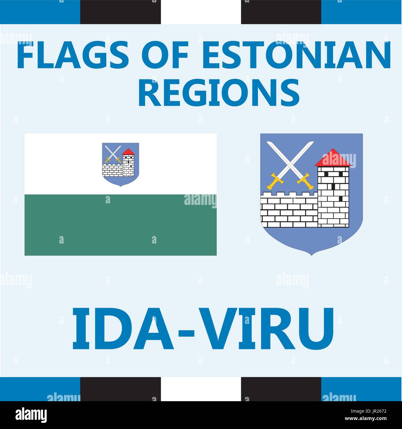 Flag of Estonian region Ida-Viru Stock Vector Image & Art - Alamy