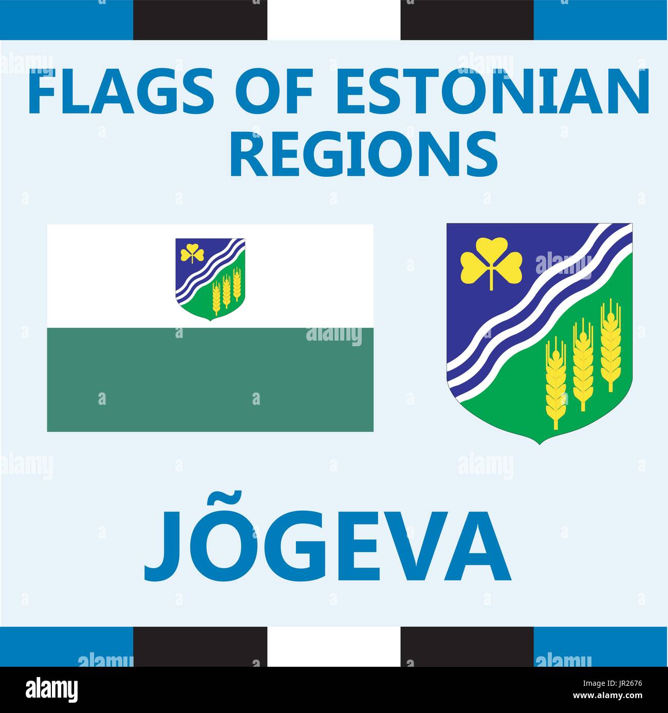 Flag of Estonian region Jogeva Stock Vector Image & Art - Alamy