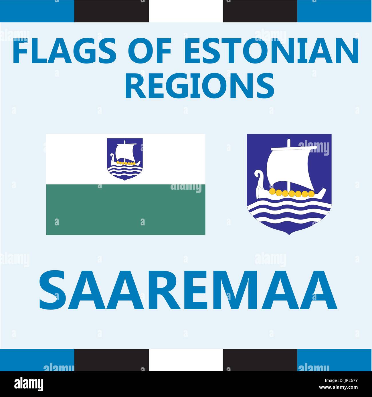 Flag of Estonian region Saaremaa Stock Vector Image & Art - Alamy