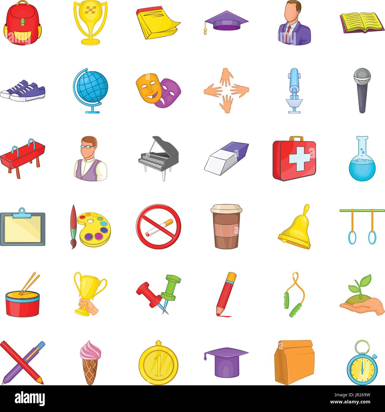 College icons set, cartoon style Stock Vector Image & Art - Alamy