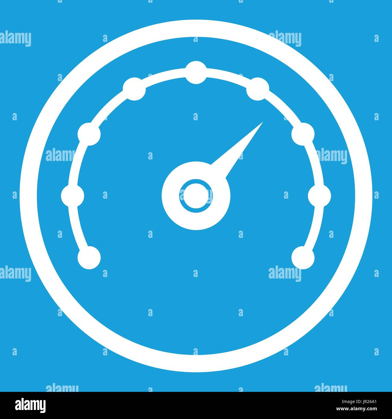 Speedometer icon white Stock Vector Image & Art - Alamy