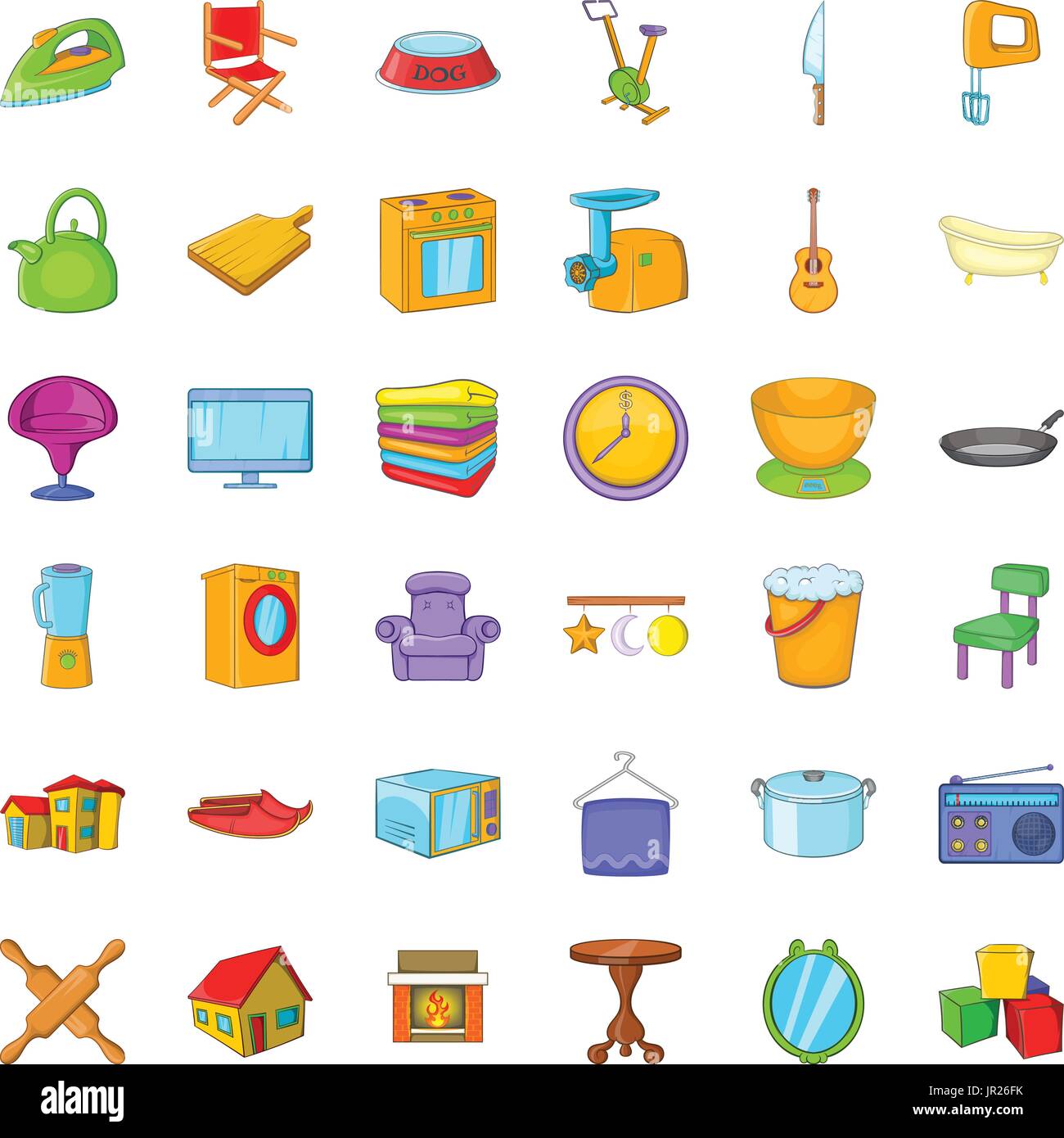 Home icons set, cartoon style Stock Vector Image & Art - Alamy