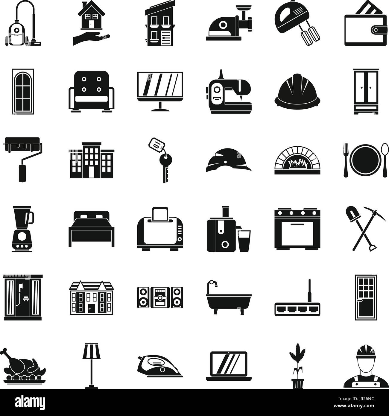 Comfortable place icons set, simple style Stock Vector Image & Art - Alamy