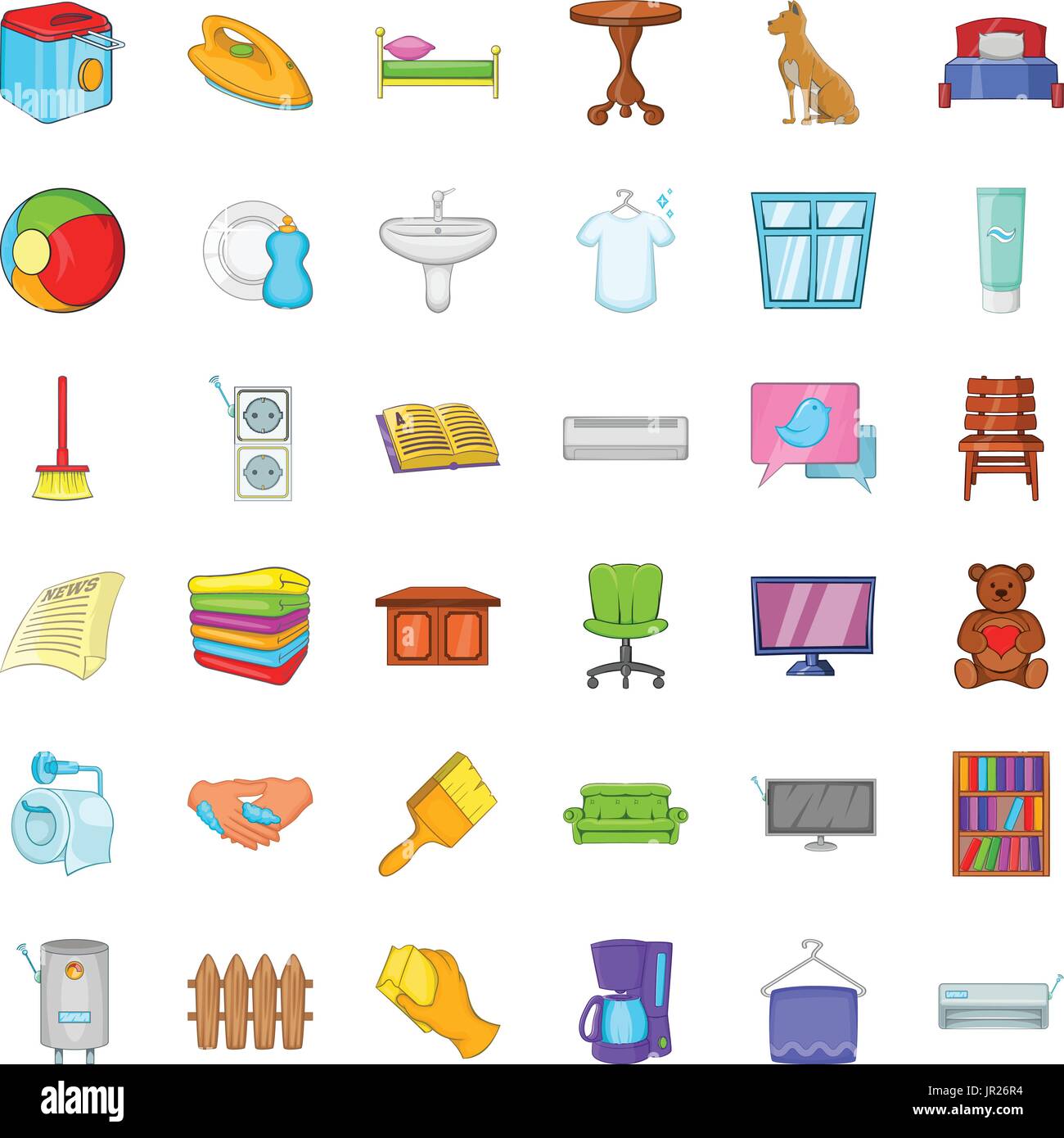 Comfort house icons set, cartoon style Stock Vector Image & Art - Alamy