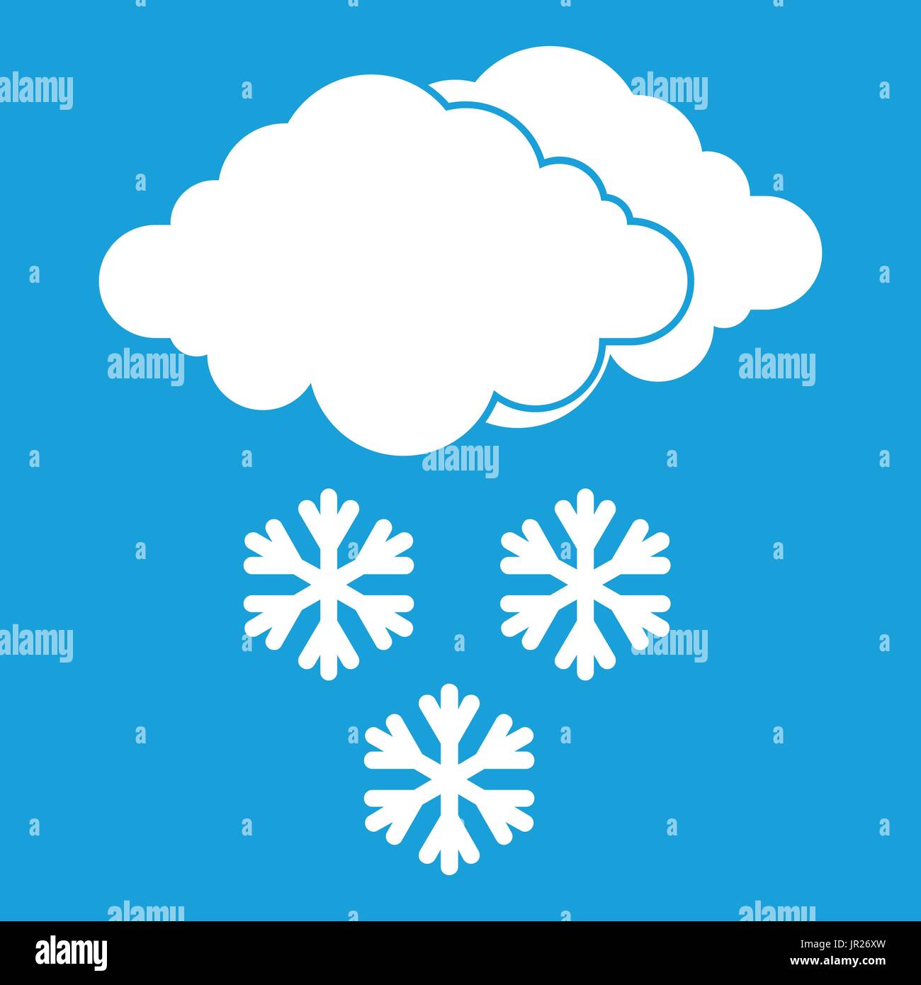 Cloud and snowflakes icon white Stock Vector Image & Art - Alamy