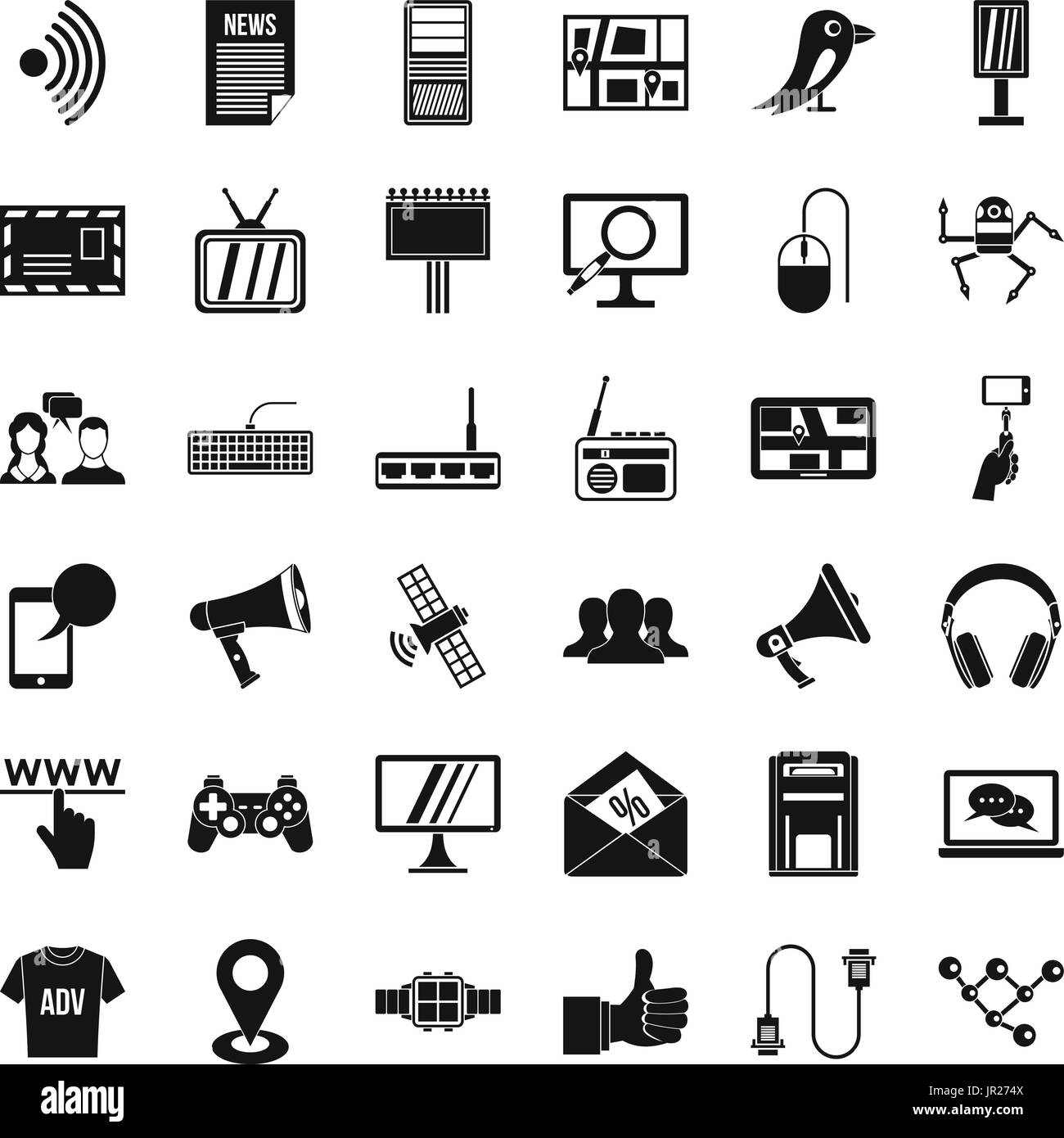 Talking icons set, simple style Stock Vector Image & Art - Alamy