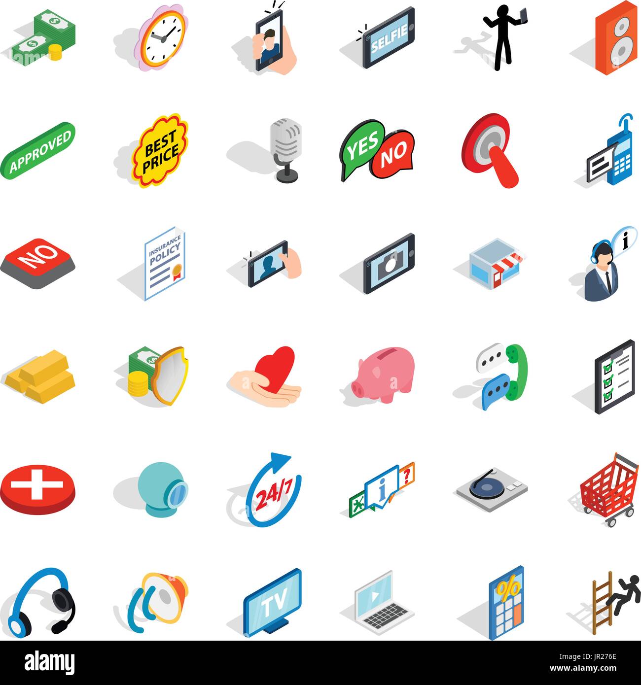 Isolated isometric profile button Stock Vector Images - Alamy