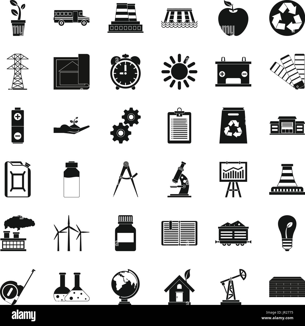 Big company icons set, simple style Stock Vector Image & Art - Alamy