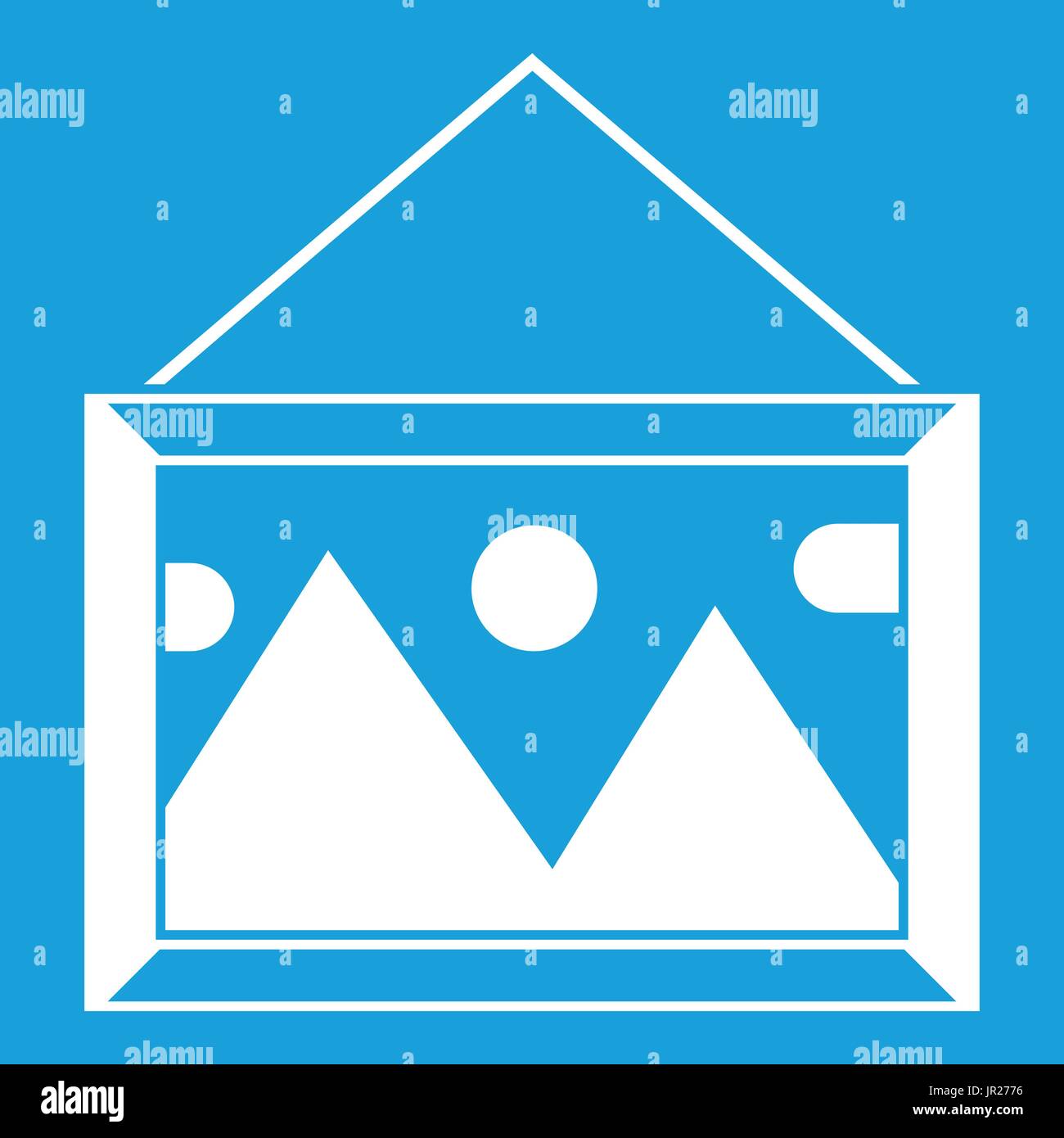Picture in a frame on the wall icon white Stock Vector Image & Art - Alamy