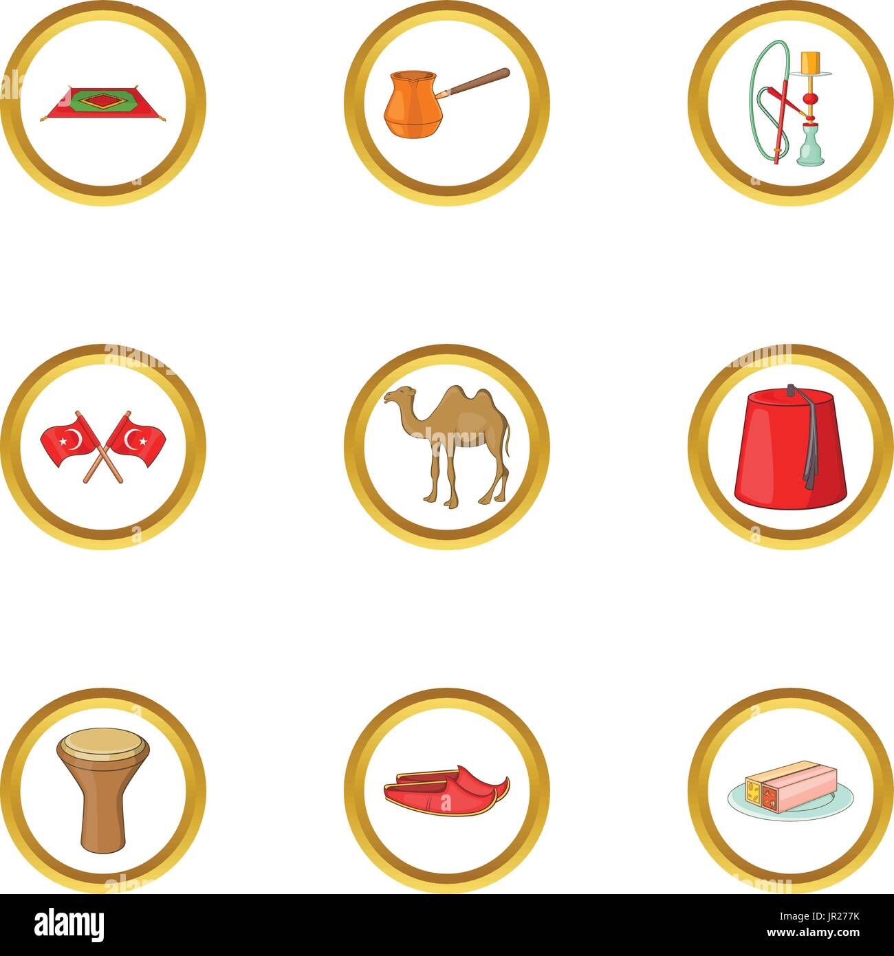 Turkey icons set, cartoon style Stock Vector Image & Art - Alamy