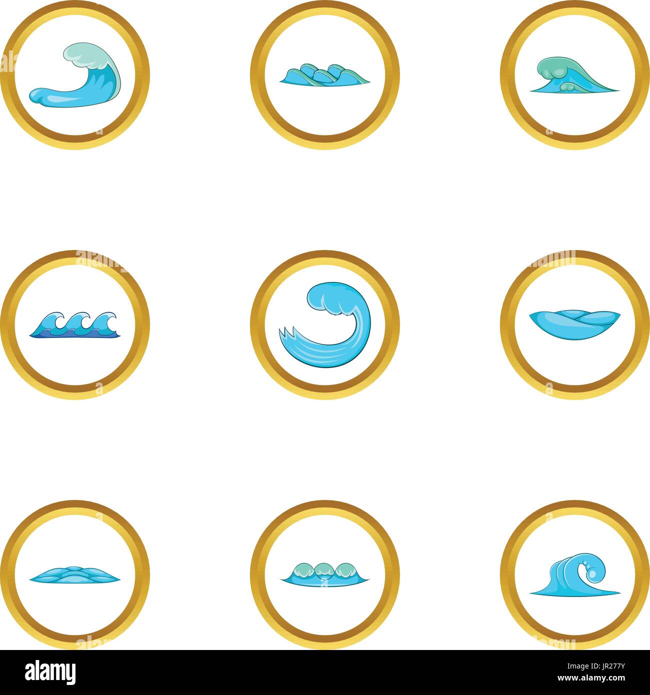 Water elements icons set, cartoon style Stock Vector Image & Art - Alamy