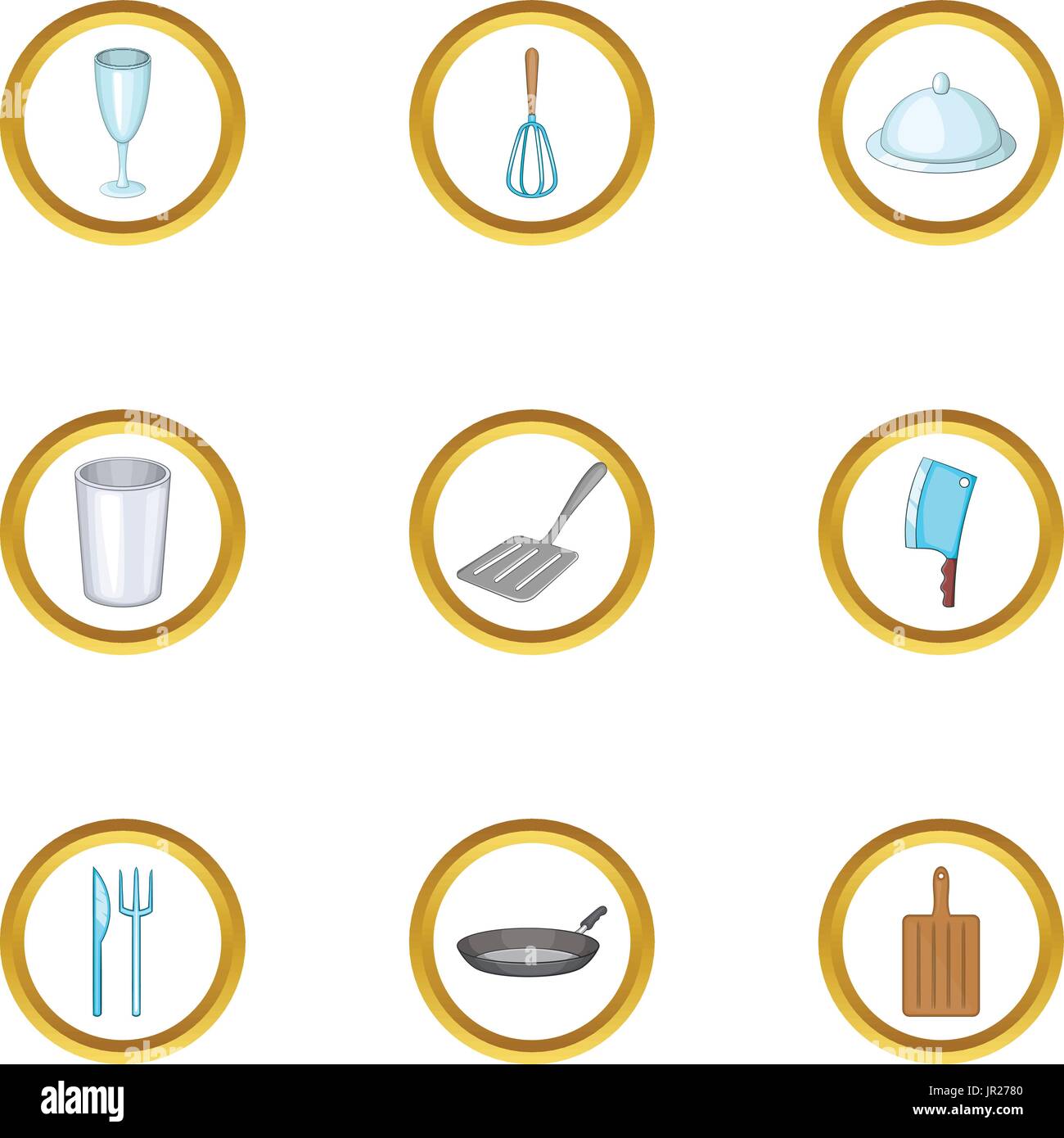 Kitchen tools icons set, cartoon style Stock Vector Image & Art - Alamy
