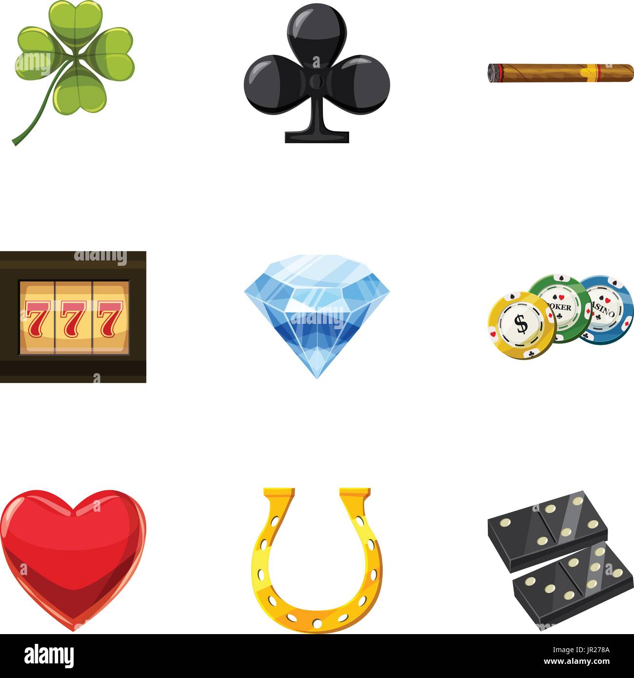 Luck icons set, cartoon style Stock Vector Image & Art - Alamy