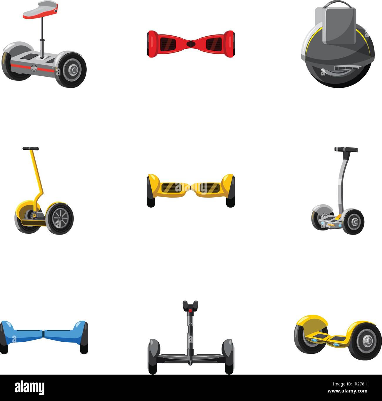 Gyroscooter icons set, cartoon style Stock Vector Image & Art - Alamy