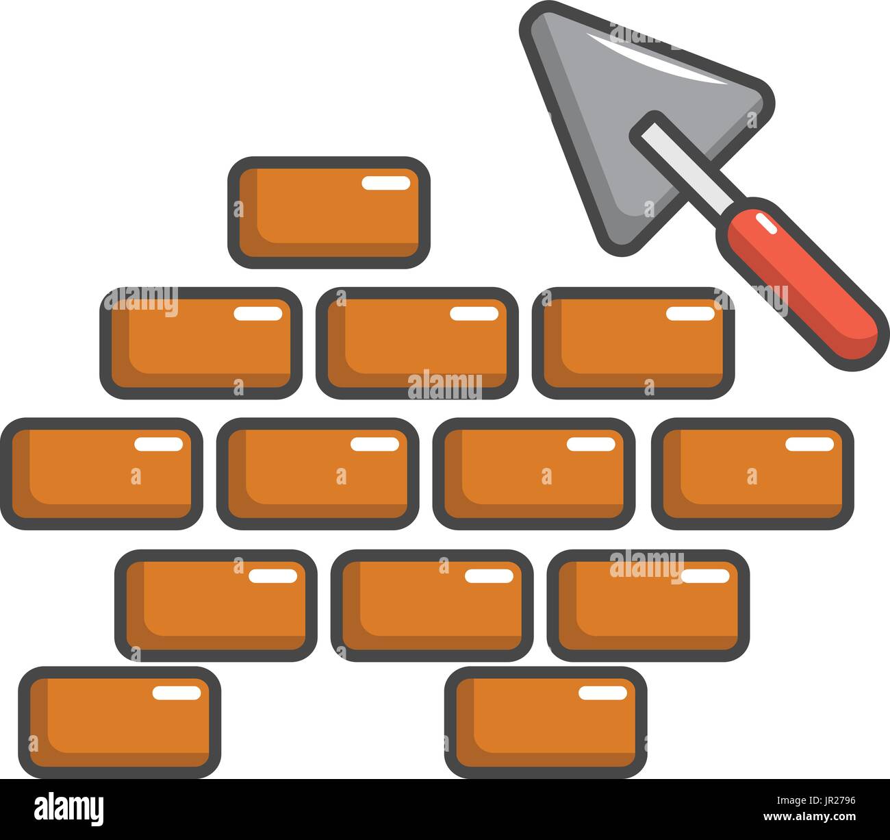 Brick house foundation wall Stock Vector Images - Alamy