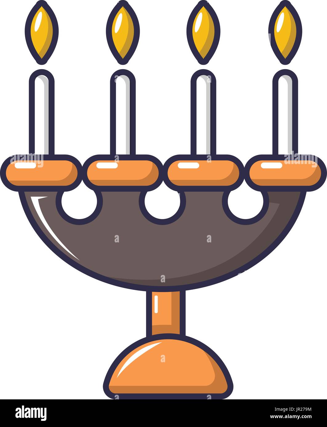 Candlelight candlestick icon, cartoon style Stock Vector Image & Art ...